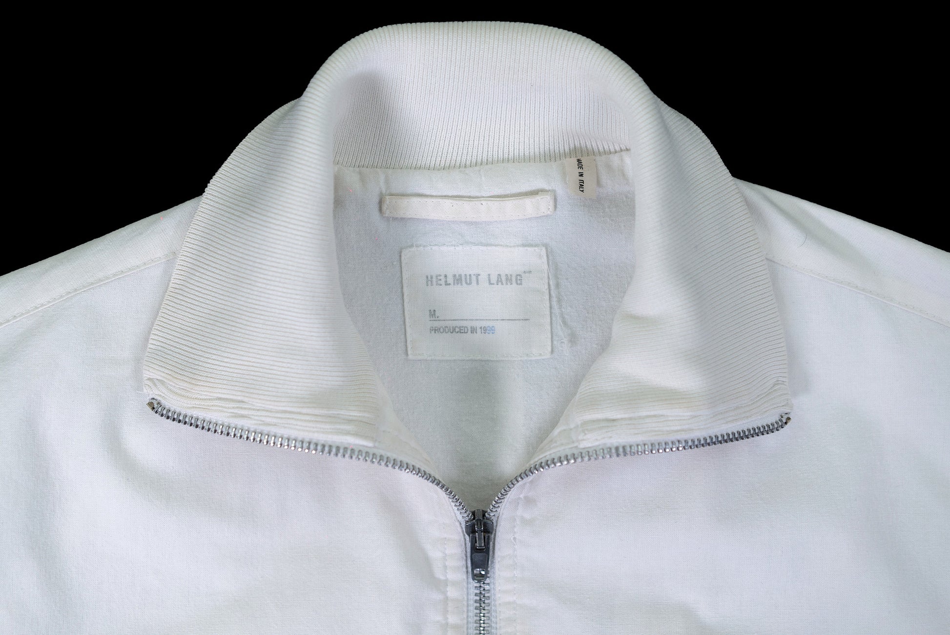 Helmut Lang 1999 High-Neck Bomber Jacket (Optic White) – ENDYMA Helmut Lang 1999 High-Neck Bomber Jacket (Optic White) – ENDYMA