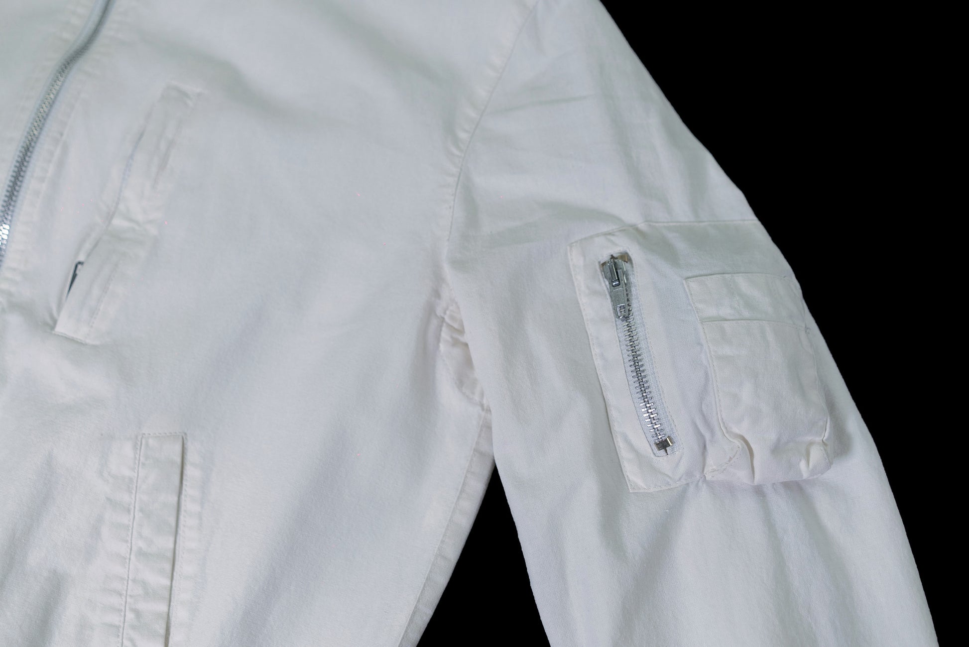 Helmut Lang 1999 High-Neck Bomber Jacket (Optic White) – ENDYMA Helmut Lang 1999 High-Neck Bomber Jacket (Optic White) – ENDYMA